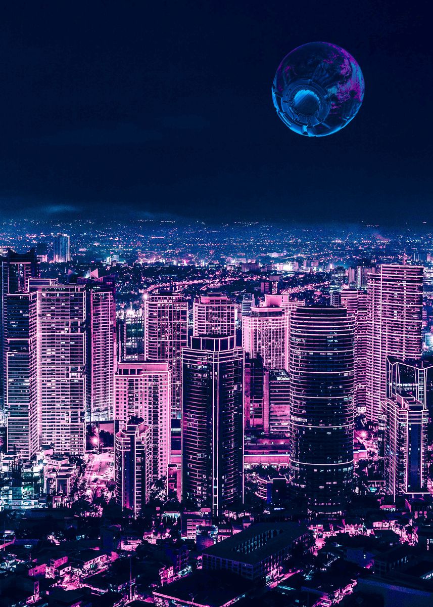 'City Lights' Poster, picture, metal print, paint by Gab Fernando ...