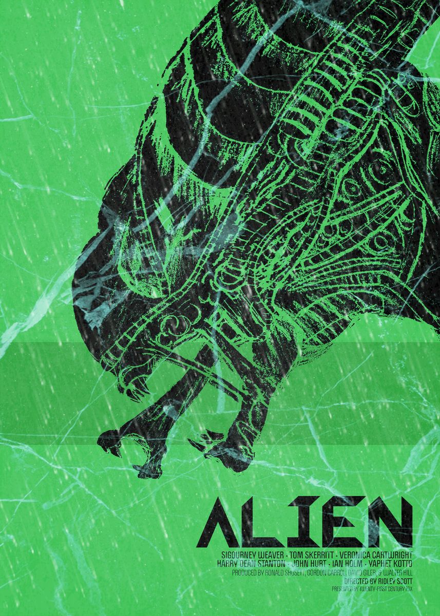 'Alien Artwork Xenomorph' Poster, picture, metal print, paint by ...