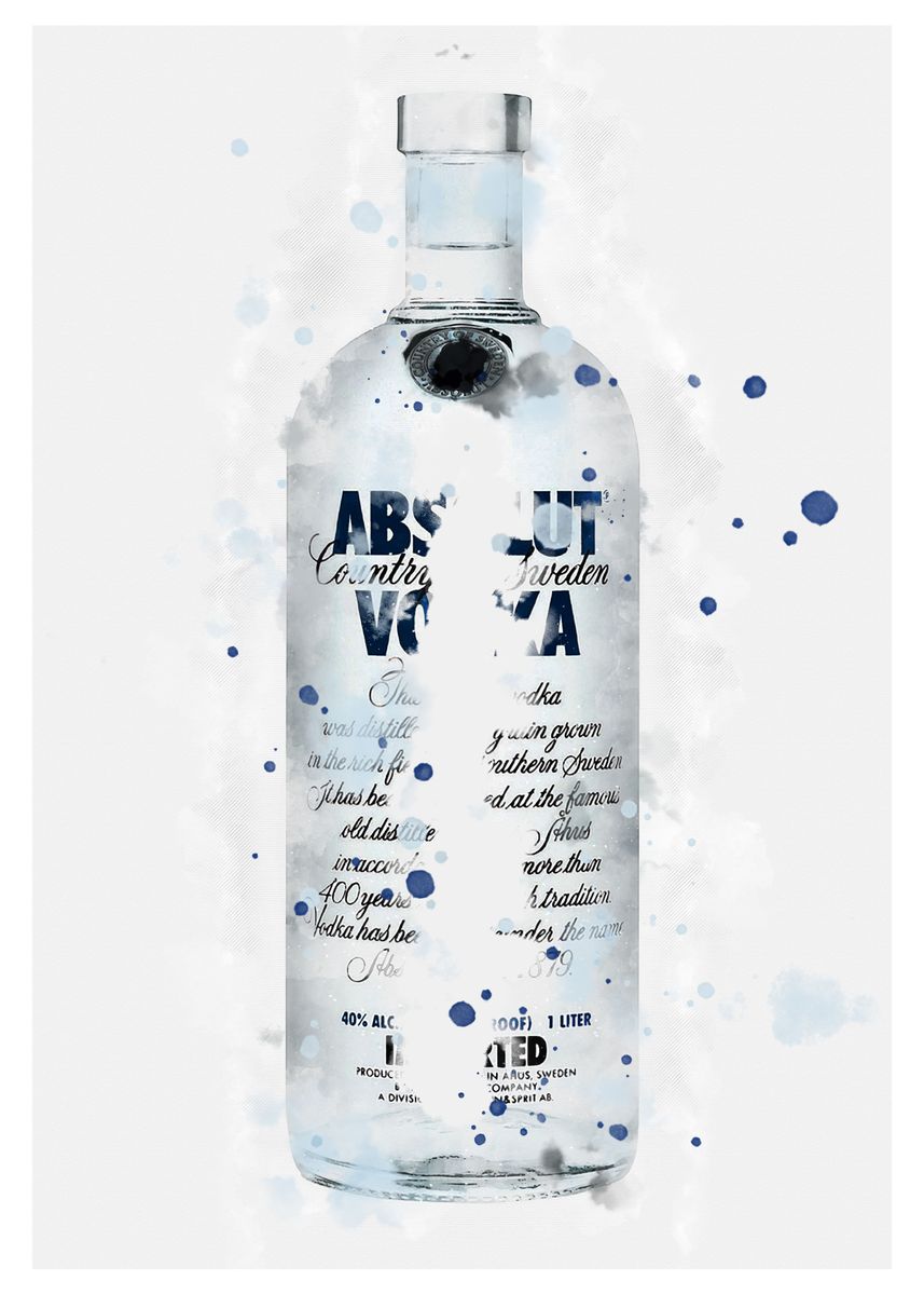 'Absolute Vodka Inked art ' Poster, picture, metal print, paint by ...