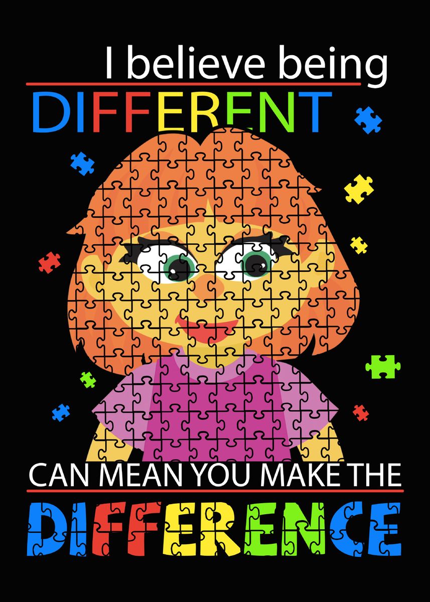 'Being Different' Poster, picture, metal print, paint by Neon Moon ...