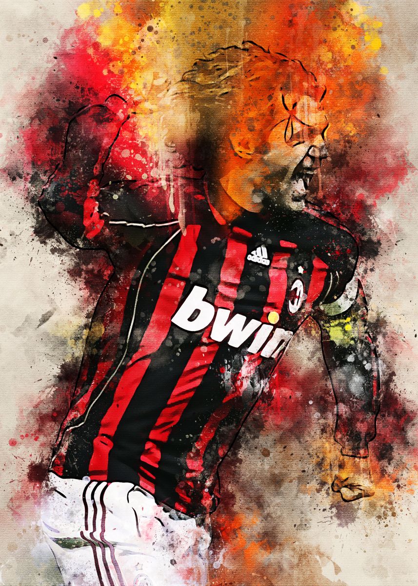 'Paolo Maldini' Poster by Pierre Yeldell | Displate