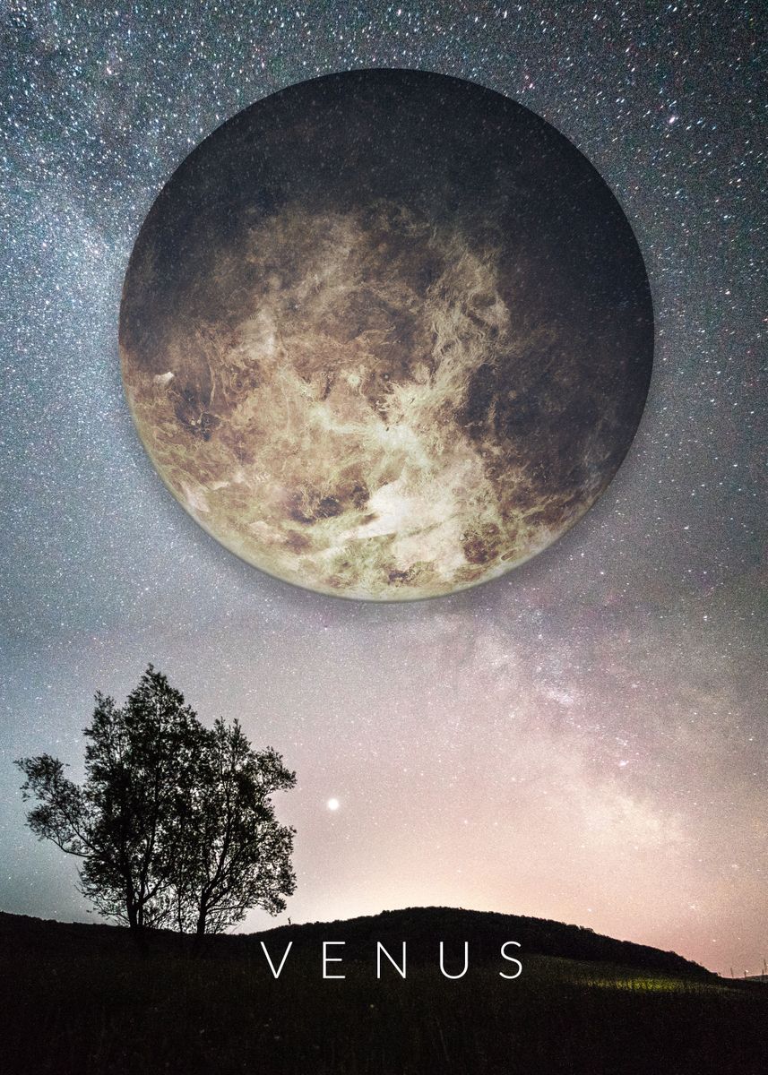'Venus Solar System' Poster, picture, metal print, paint by maystudio ...