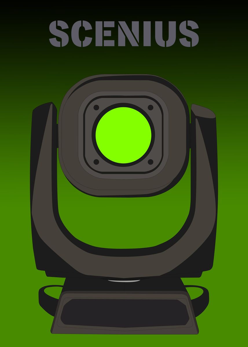 'Clay Paky Scenius ' Poster, picture, metal print, paint by Ryan Kasko ...