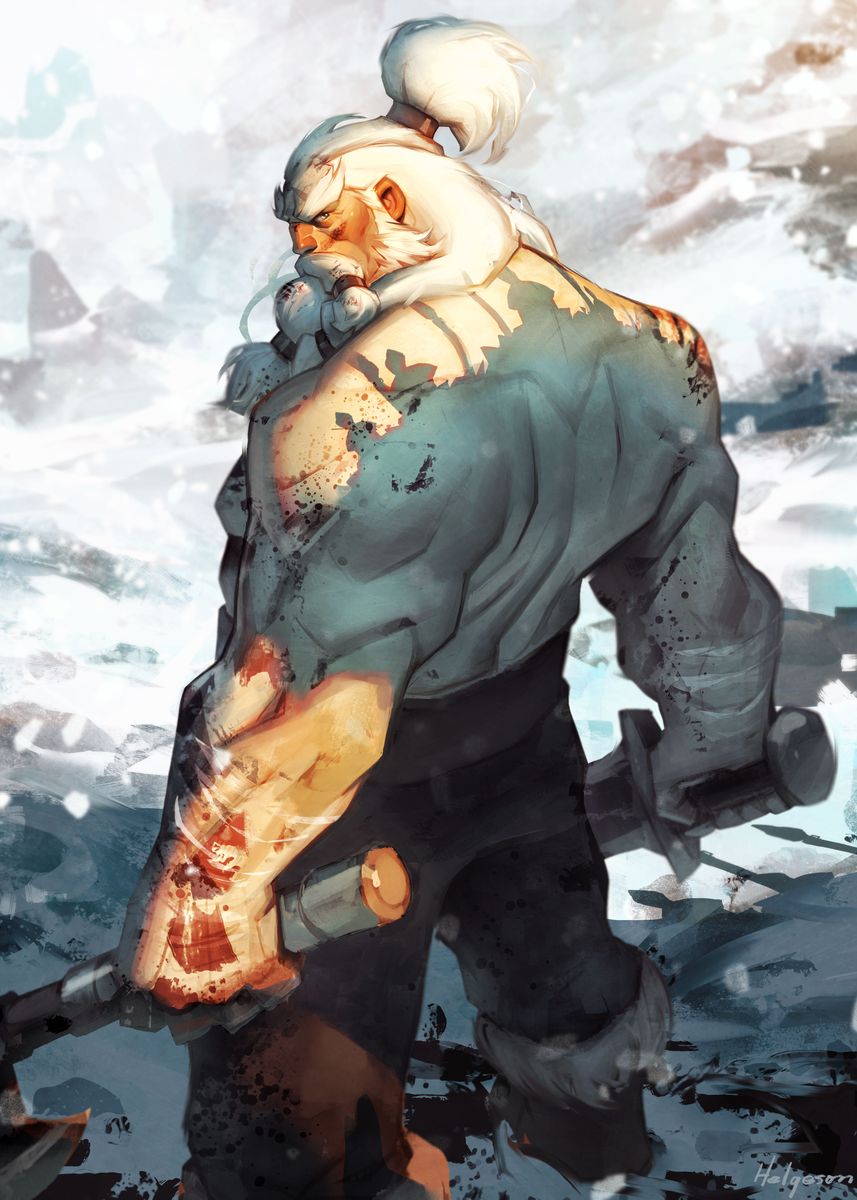 'Einar' Poster, picture, metal print, paint by Johannes Helgeson | Displate