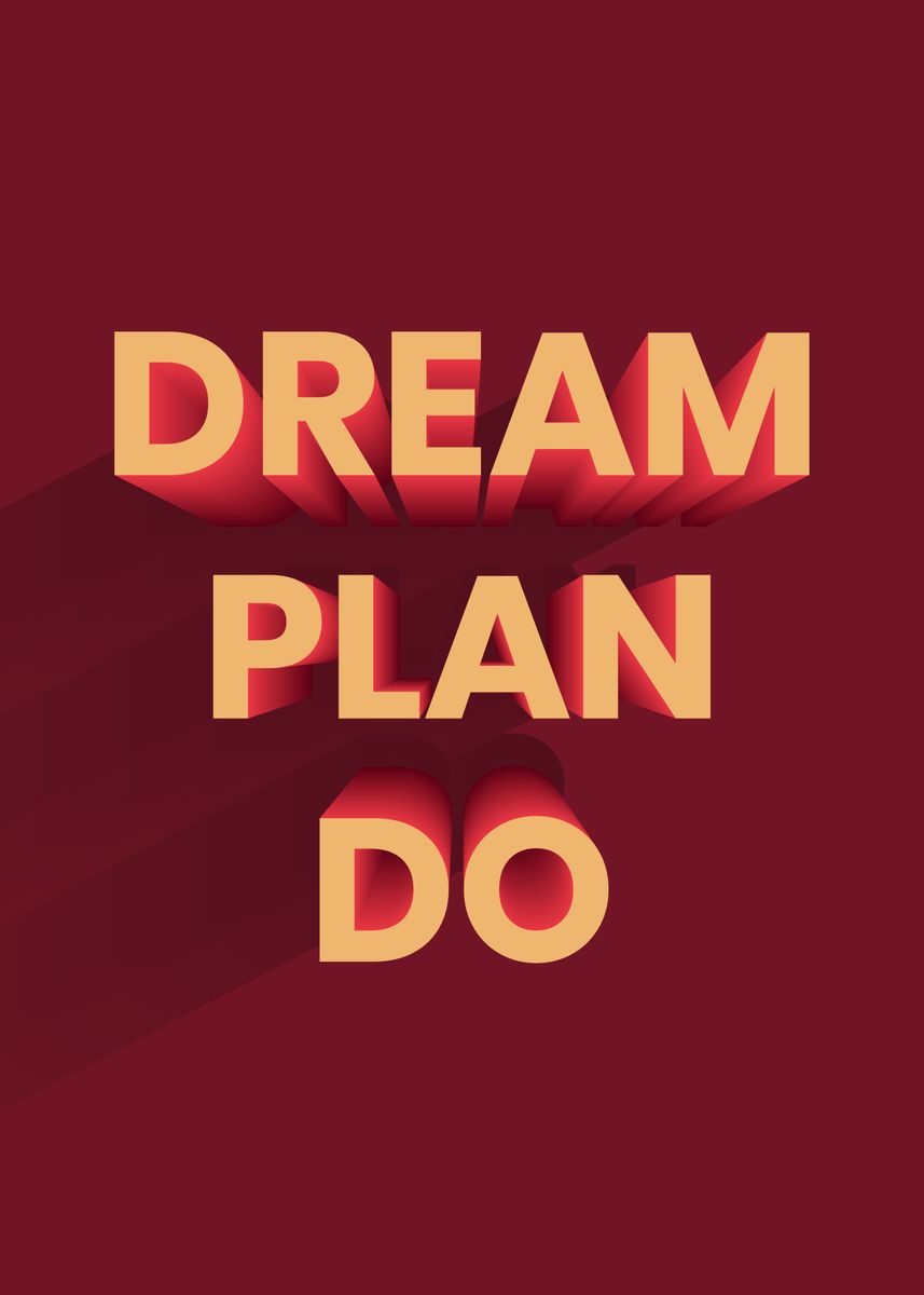'3D Motivation Quote' Poster, picture, metal print, paint by Rizalul ...