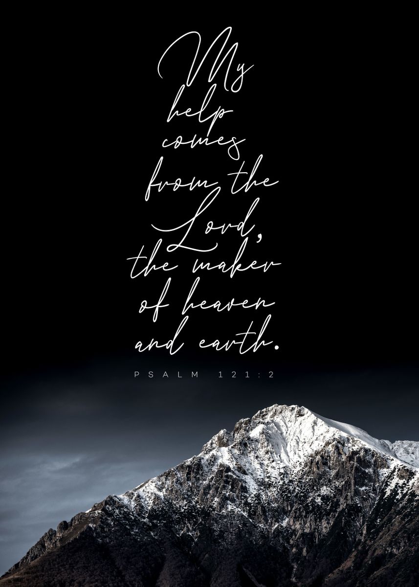 'Bible Verse Mountain' Poster, picture, metal print, paint by Team ...
