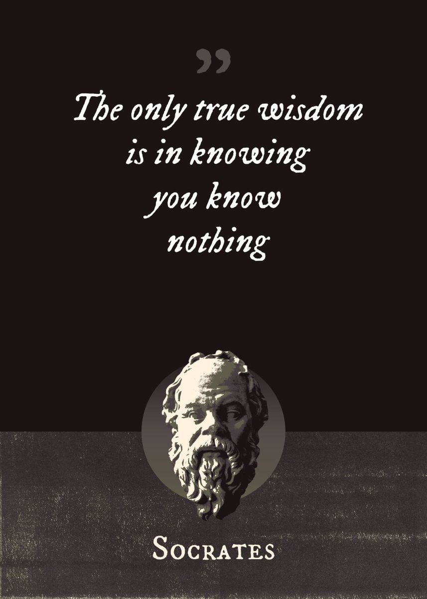 'The only true wisdom is' Poster by Syahrasi | Displate
