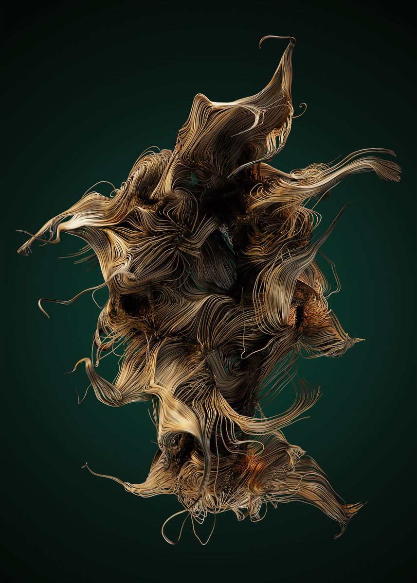 'Chaotic Lines Art 28 Color' Poster by Chaotic Lines | Displate