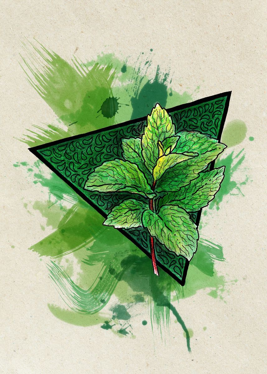 'Peppermint Light' Poster, picture, metal print, paint by Kaisa ...