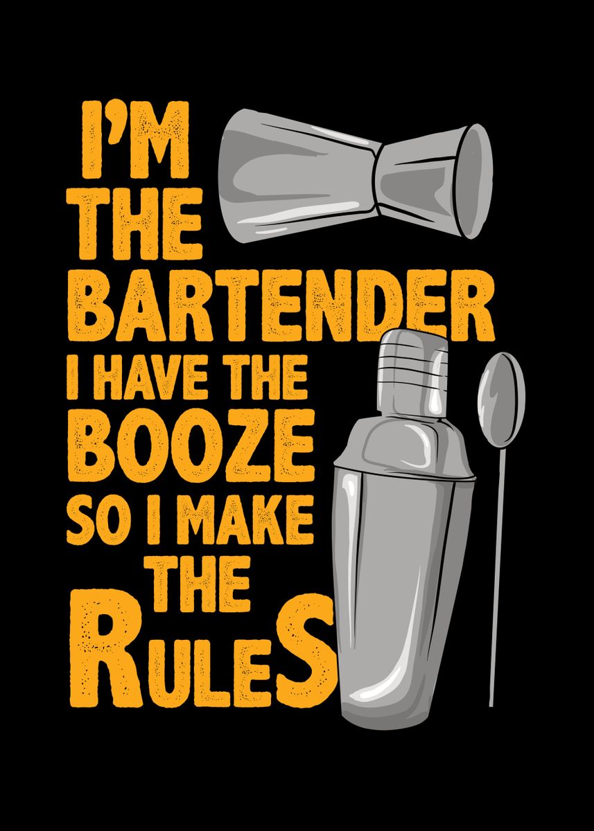 'Bartender' Poster, picture, metal print, paint by Shiva121 | Displate