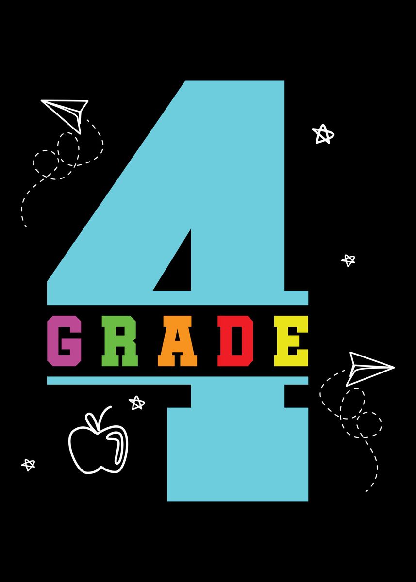 '4th Grade' Poster, picture, metal print, paint by Cooldruck | Displate