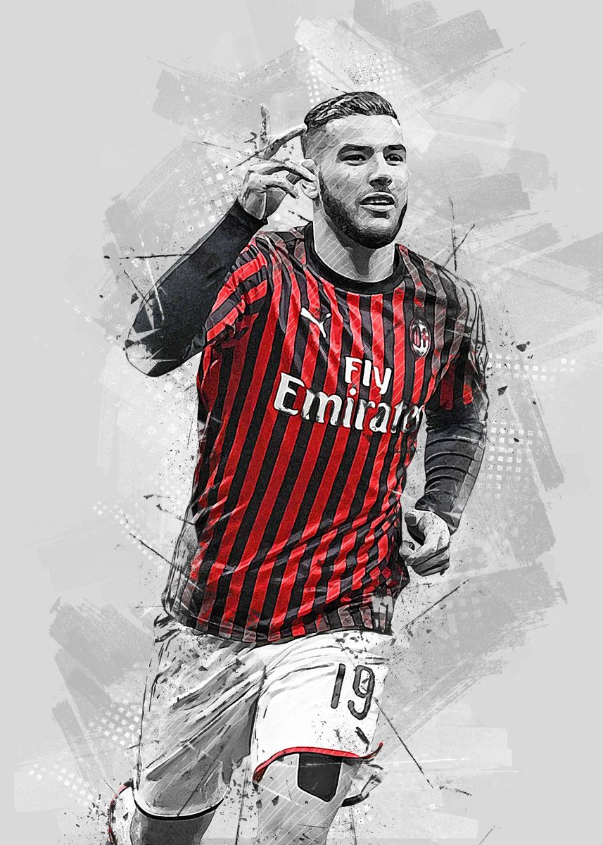 'Theo Hernandez' Poster, picture, metal print, paint by Creative Shop ...