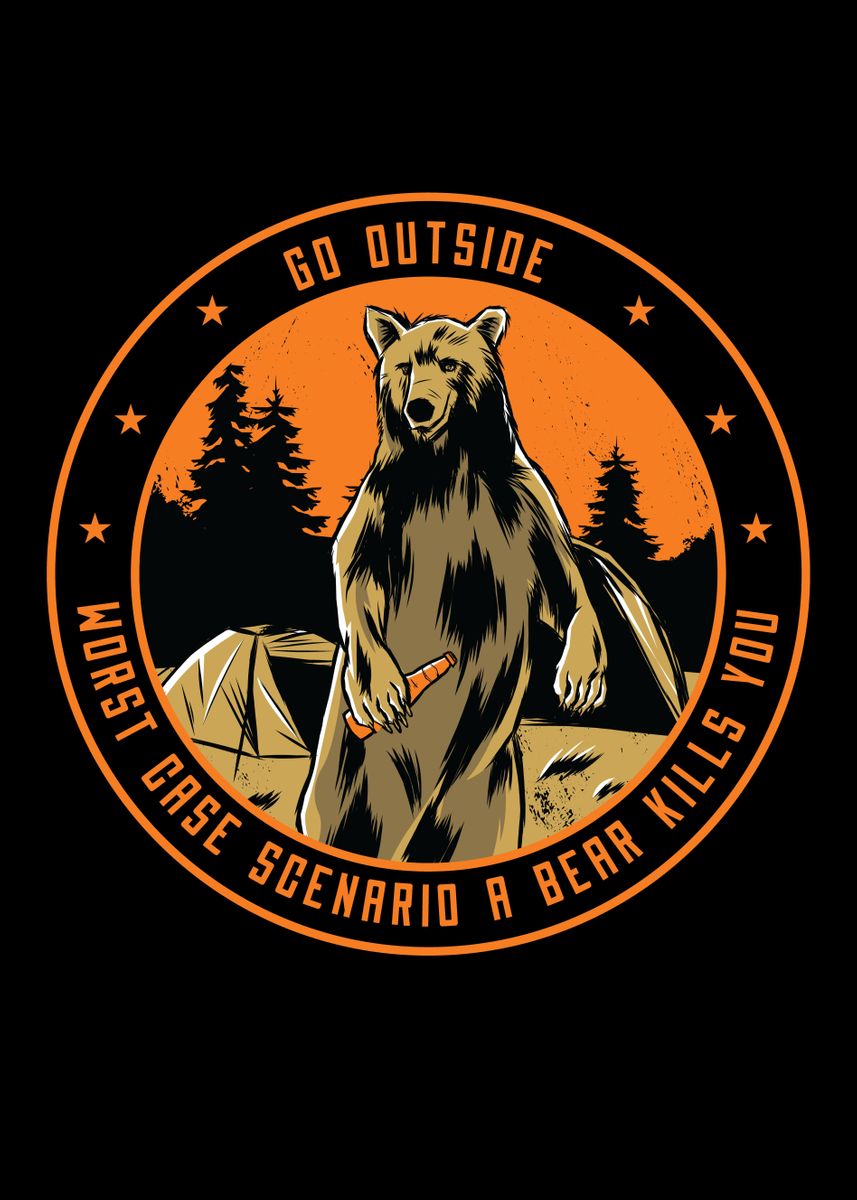 'GO OUTSIDE' Poster, picture, metal print, paint by thetshirtshop2020 ...