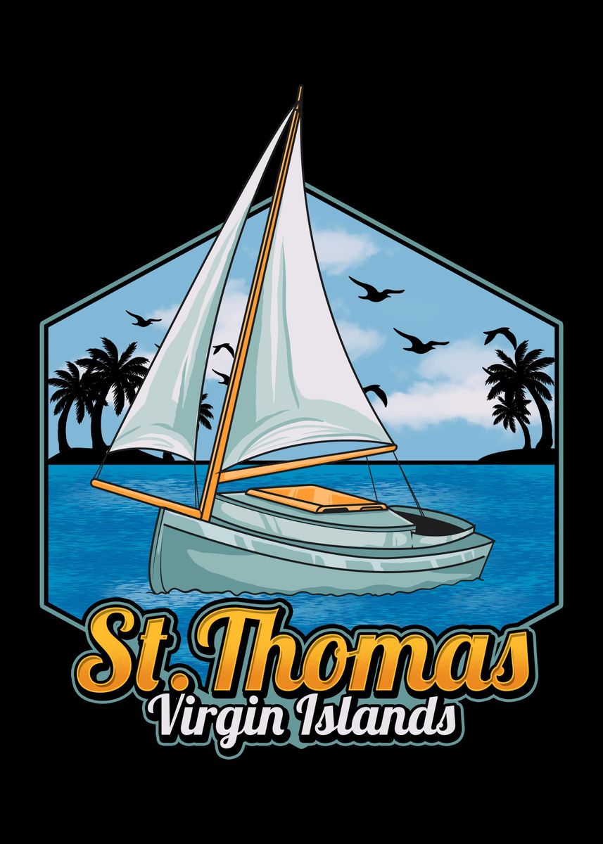 'St Thomas Virgin Islands ' Poster, picture, metal print, paint by ...