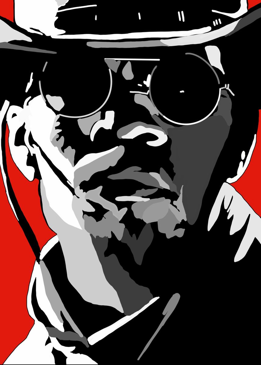 'Django Red' Poster, picture, metal print, paint by ABcreative | Displate