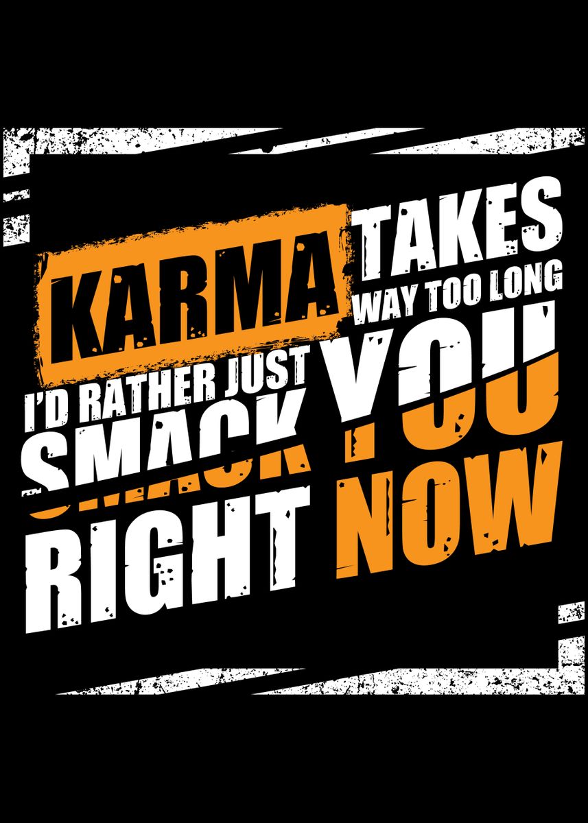 'Bad Karma' Poster, picture, metal print, paint by ZS C O M M E R C E ...