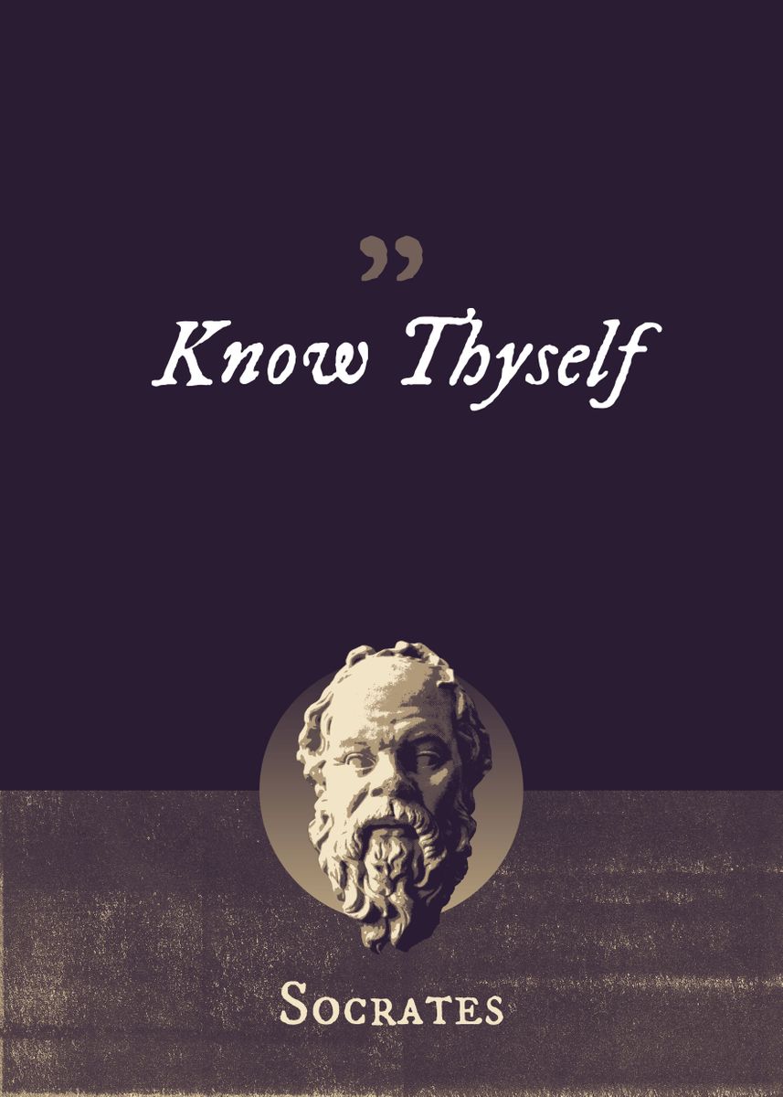 'Know Thyself' Poster, picture, metal print, paint by Syahrasi | Displate