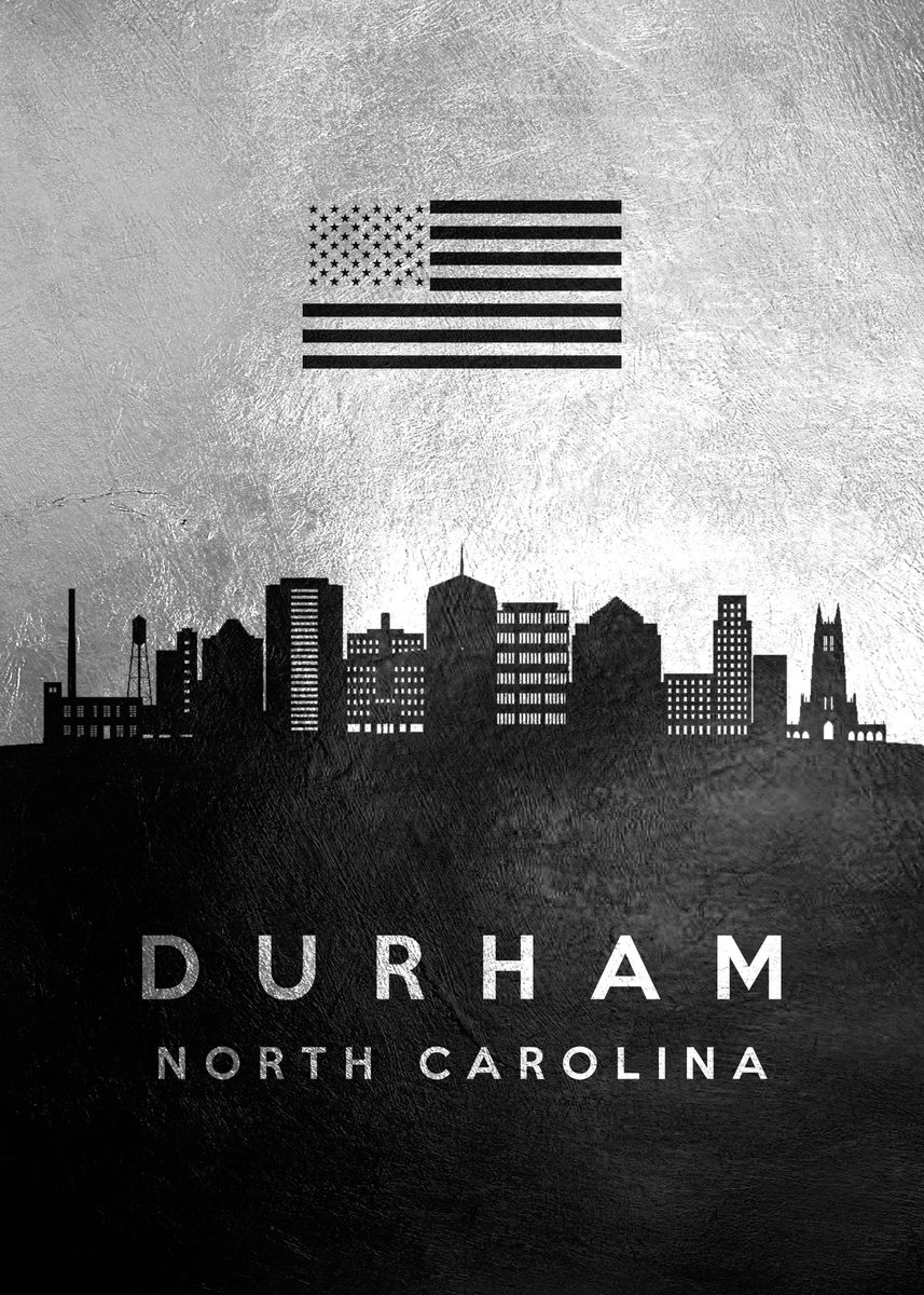 'Durham North Carolina' Poster, picture, metal print, paint by ...