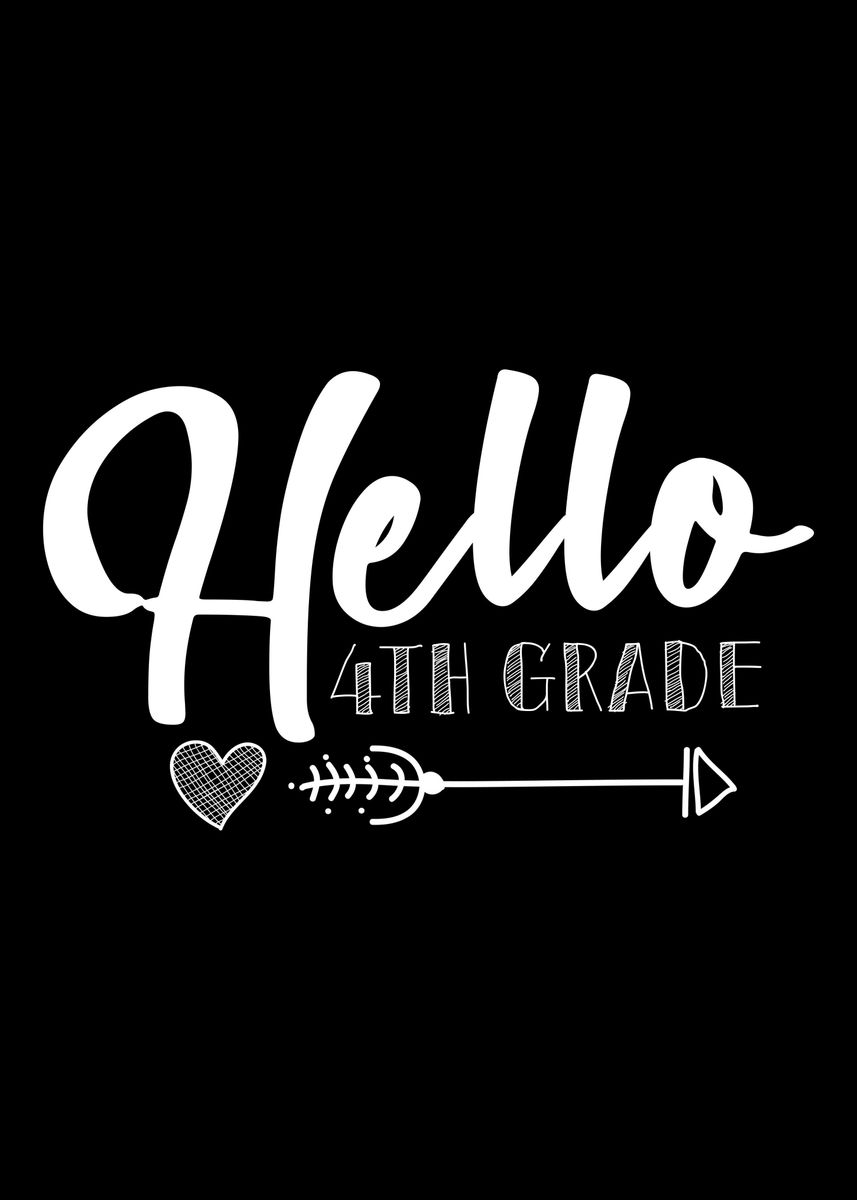 'Hello 4th Grade' Poster by Cooldruck | Displate