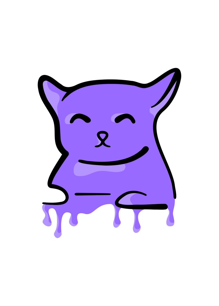 'Melty Cat' Poster by Dylan Weber | Displate