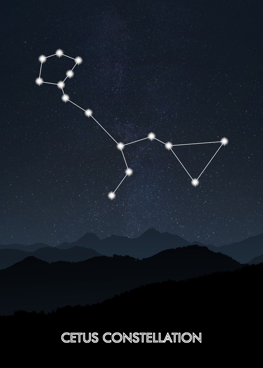 'Cetus Constellation' Poster, picture, metal print, paint by HEMERSON ...
