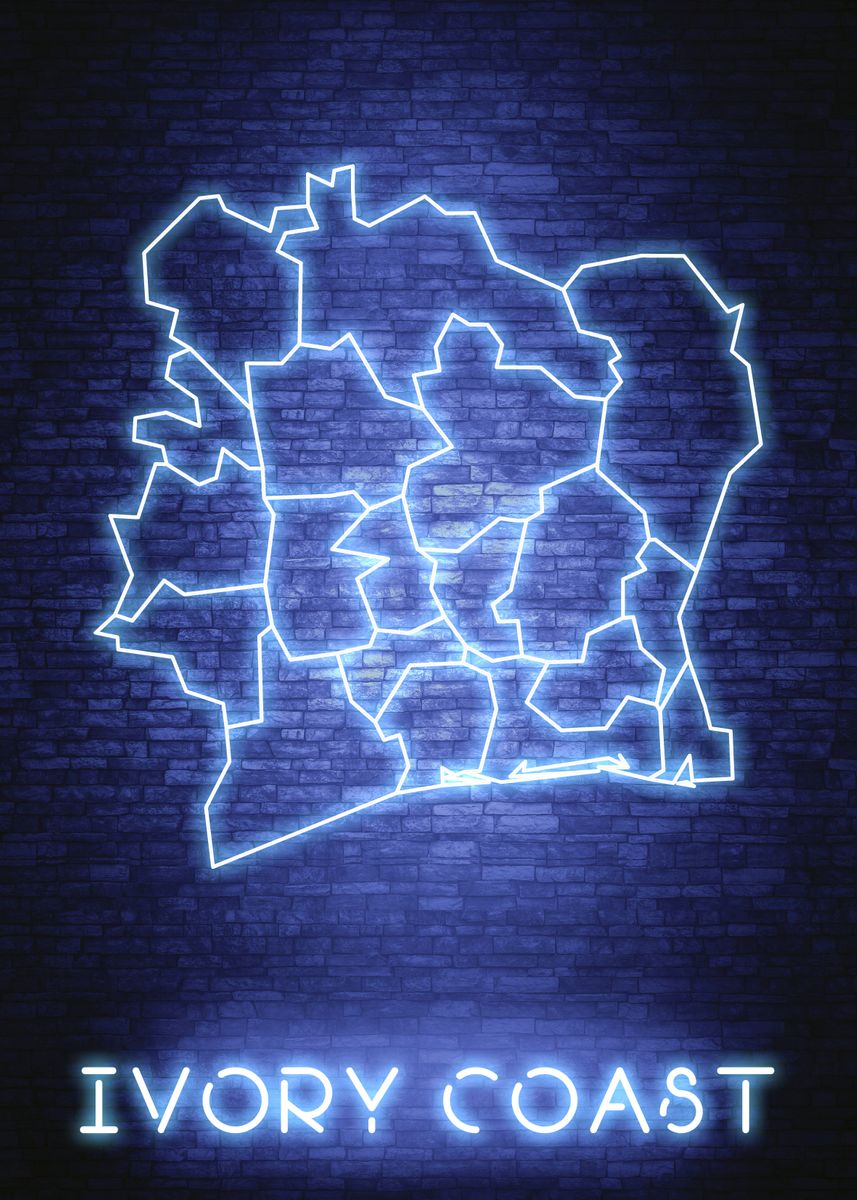 'ivory coast Abidjan' Poster by SplashDesign | Displate