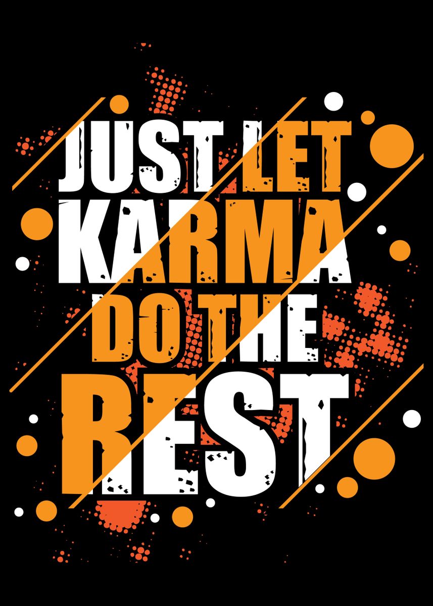 'Karma' Poster, picture, metal print, paint by ZS C O M M E R C E ...