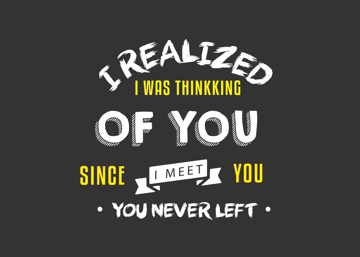 'I realized I was thinking ' Poster by baraiko eiji | Displate