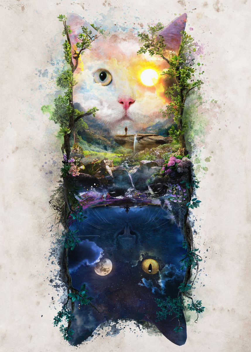 'Day or Night' Poster, picture, metal print, paint by Barrett Biggers ...