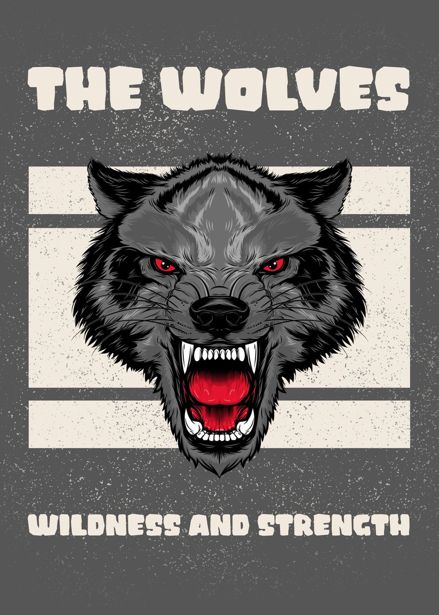 'The Wolves Animal Quotes' Poster, picture, metal print, paint by Max ...