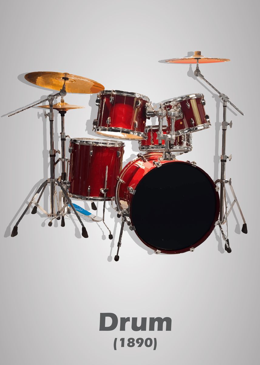 'Drum' Poster, picture, metal print, paint by Lazy Man | Displate