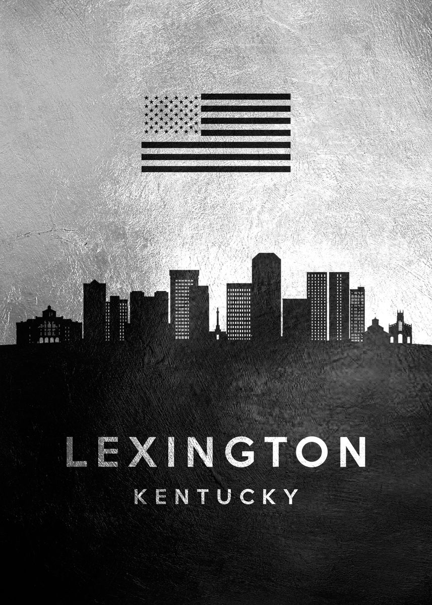 'Lexington Kentucky Skyline' Poster, picture, metal print, paint by ...