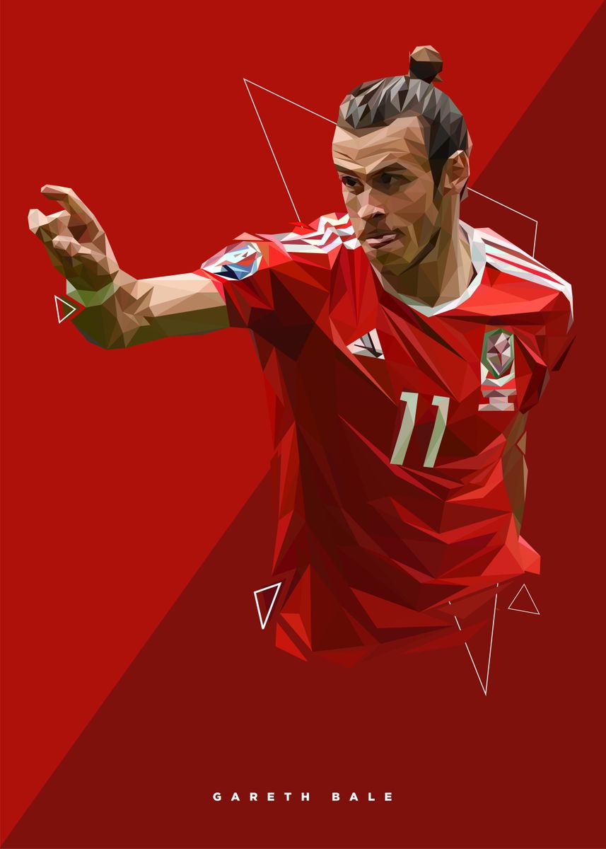'GARETH BALE' Poster, picture, metal print, paint by Lowpoly Posters ...