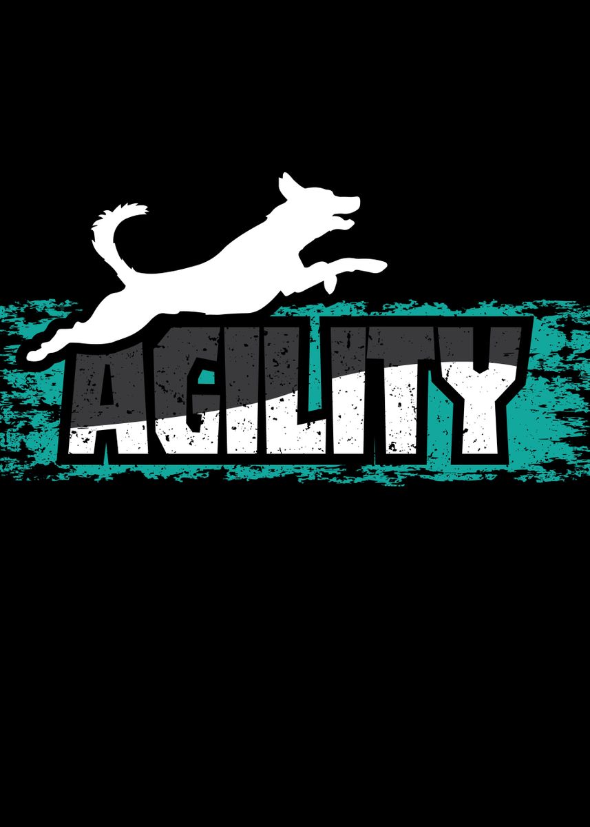'Agility For Dogs' Poster, picture, metal print, paint by ZS C O M M E ...