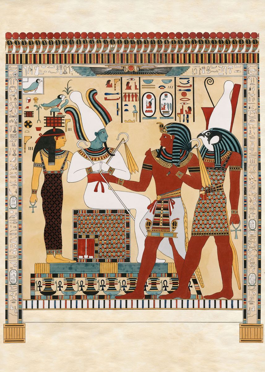 'Egyptian Hieroglyphs Ra' Poster, picture, metal print, paint by Atomic ...