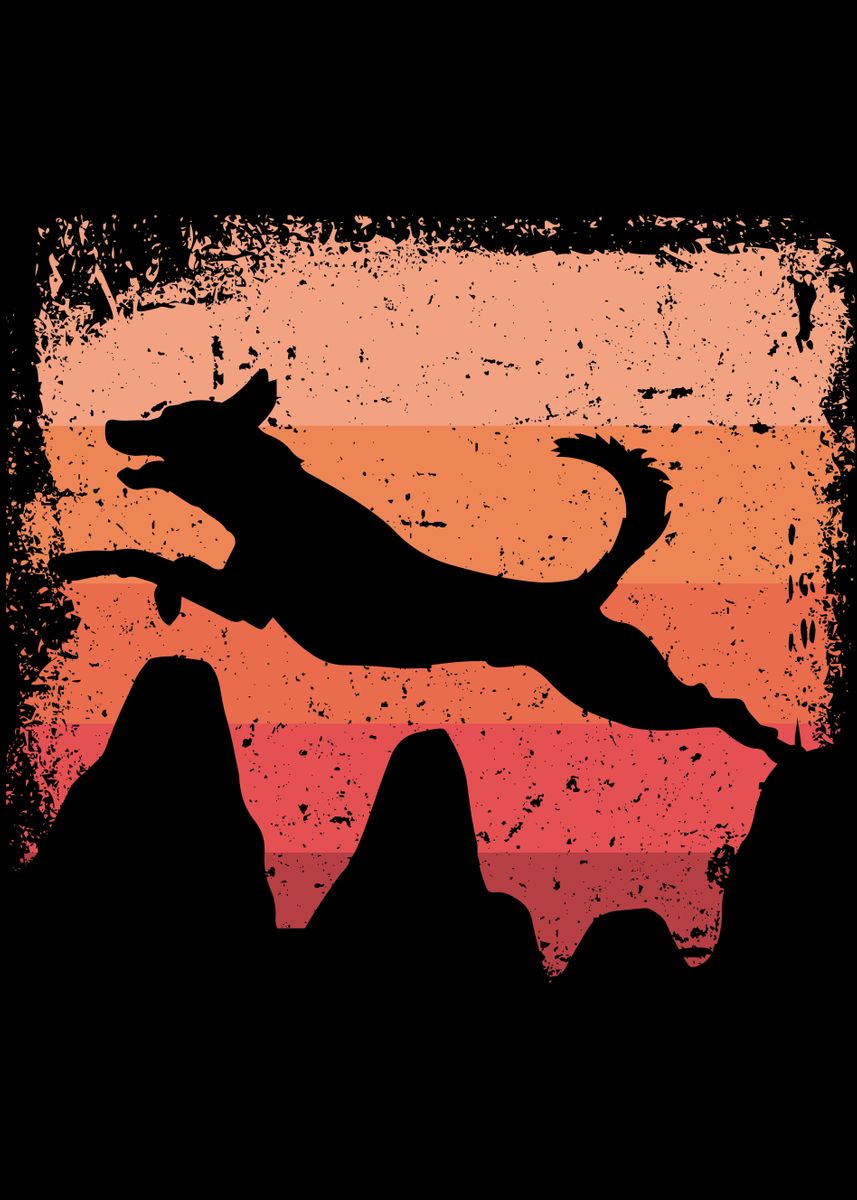 'Dog Agility' Poster, picture, metal print, paint by ZS C O M M E R C E ...