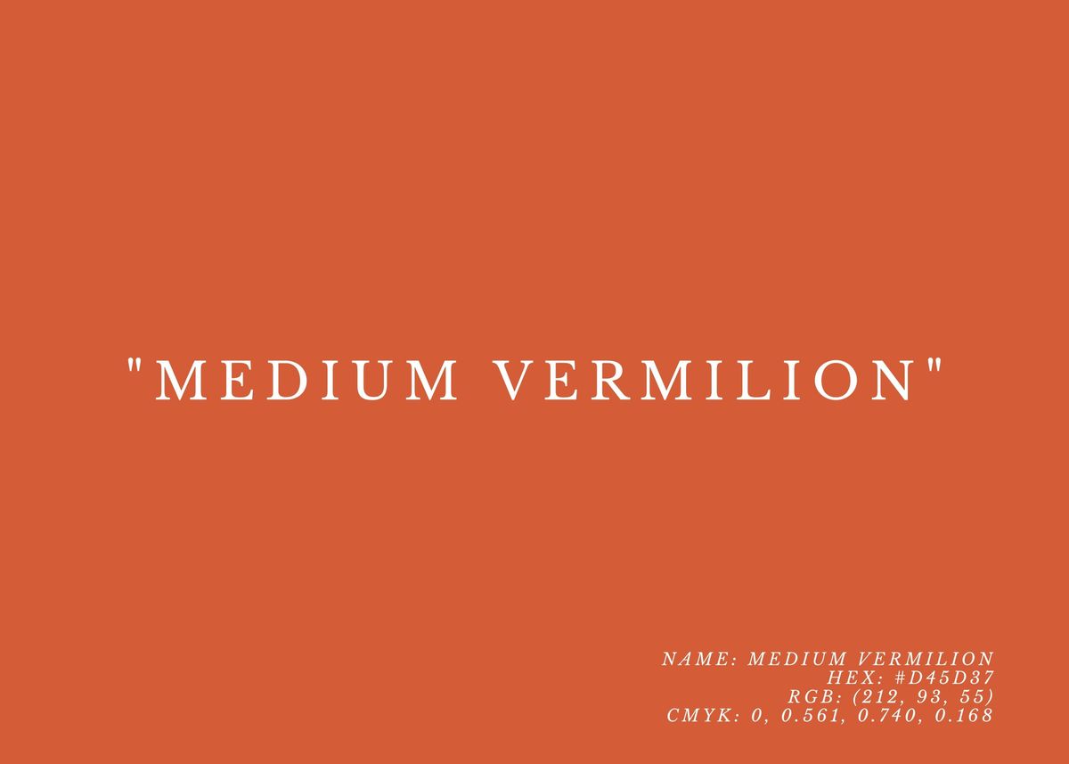 'Medium Vermilion' Poster by BLVCK BLEACH | Displate