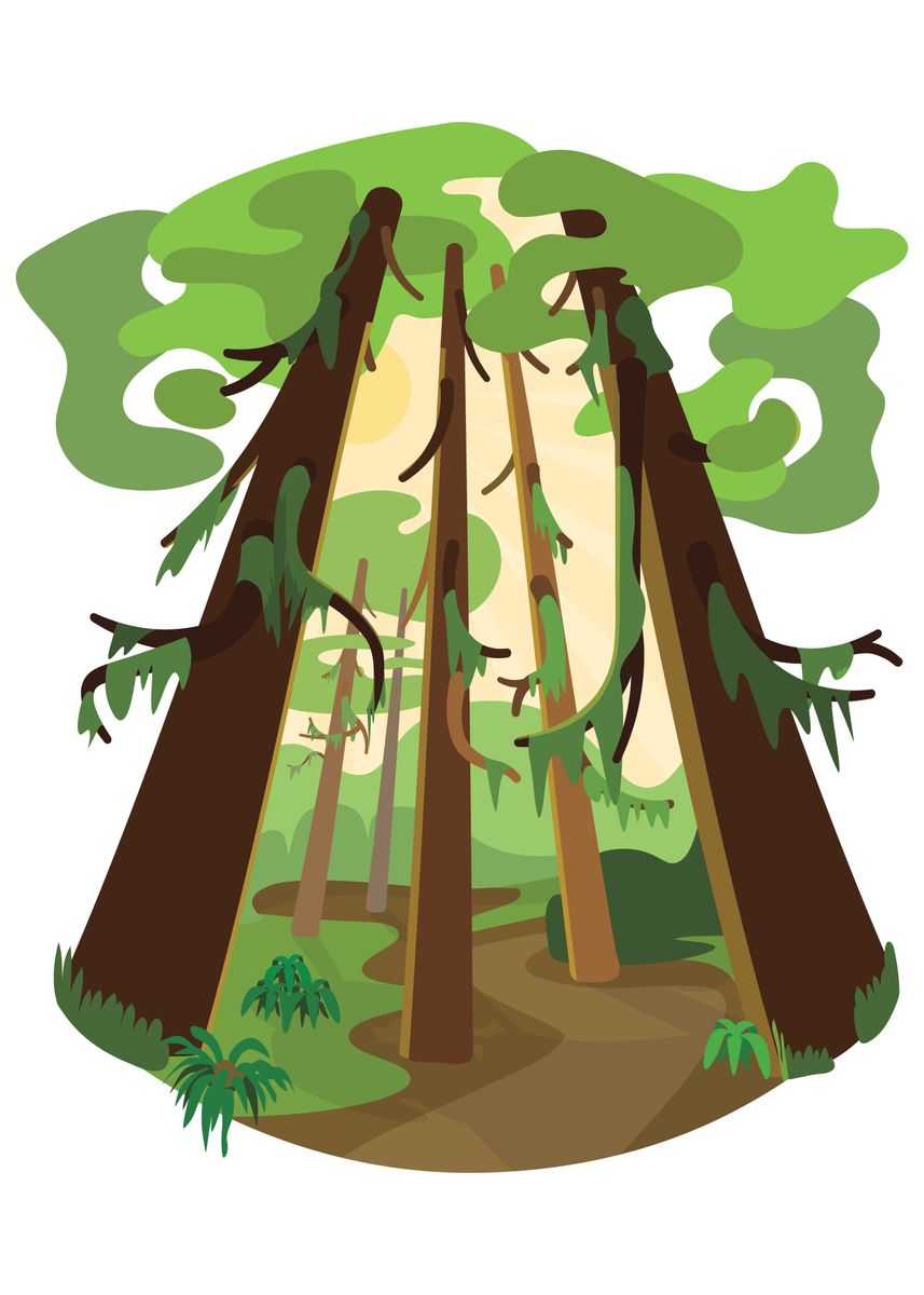 'Rainforest nature' Poster, picture, metal print, paint by Maax Fantasy ...