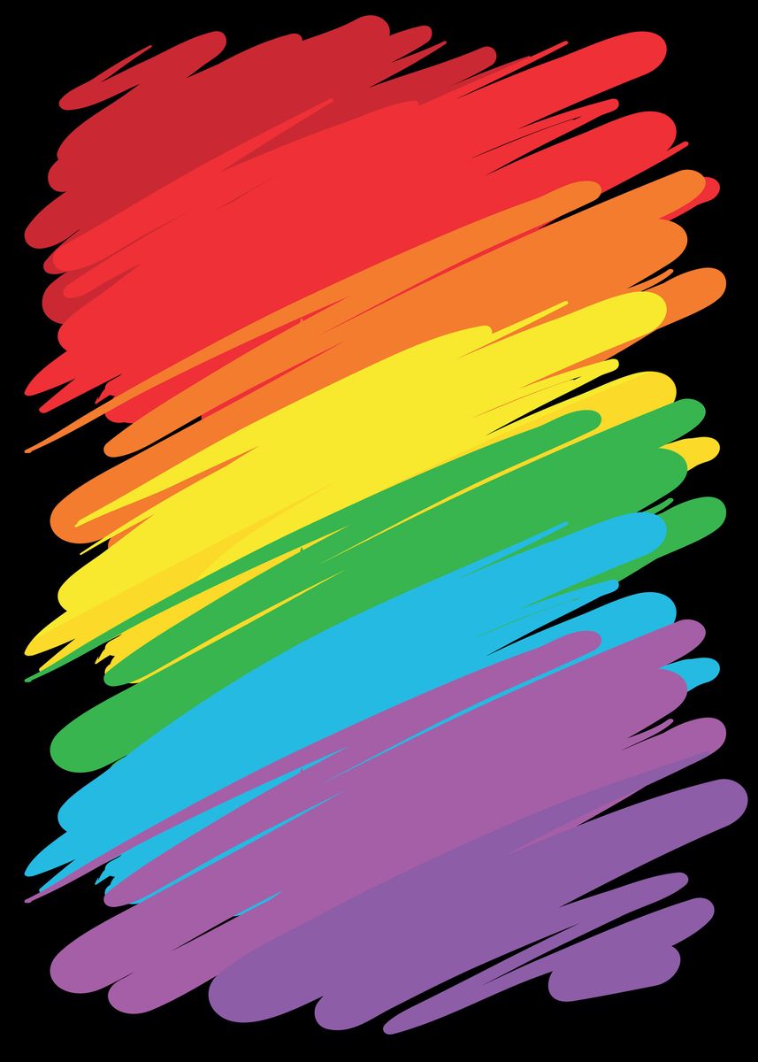 'rainbow' Poster, picture, metal print, paint by eka hariyani | Displate