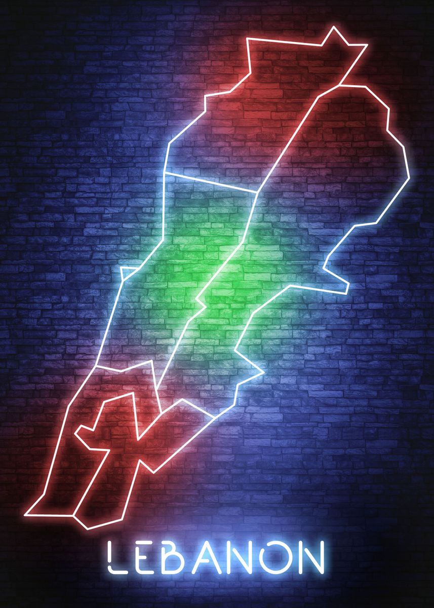 'lebanon Beirut' Poster, picture, metal print, paint by SplashDesign ...