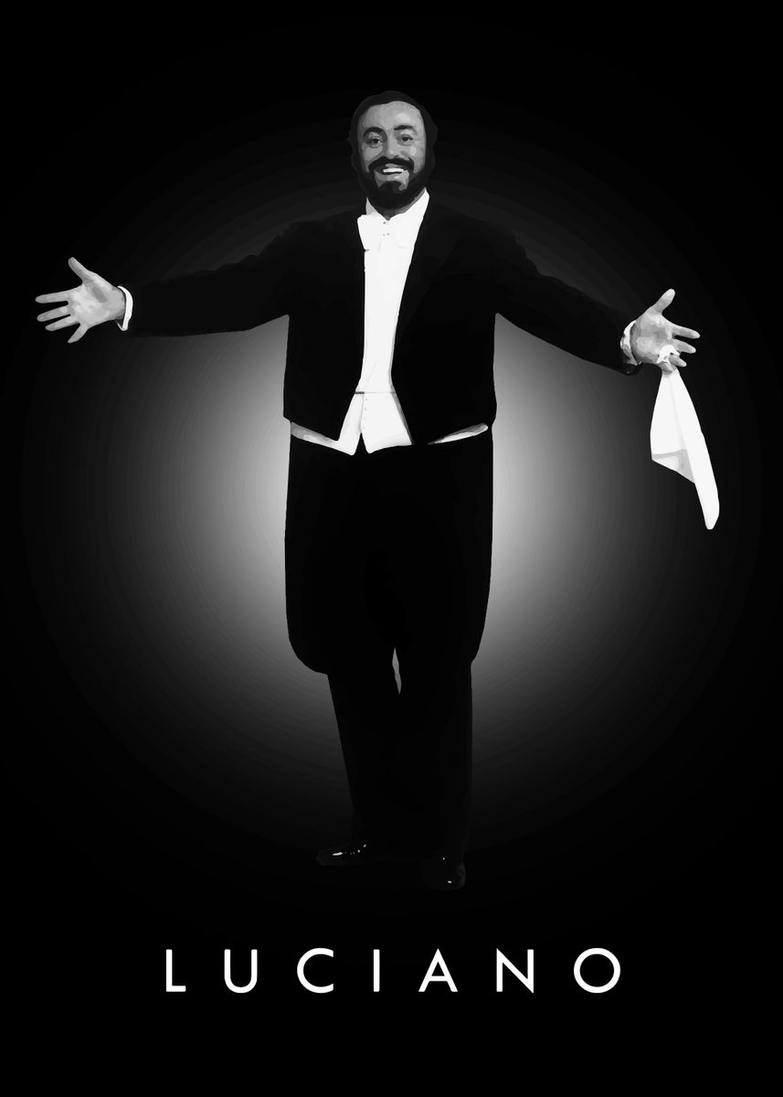 'Luciano Pavarotti' Poster, picture, metal print, paint by Bo Kev ...