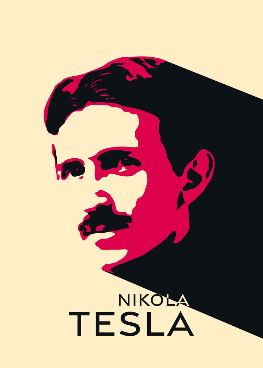 'Nikola Tesla Vectorised' Poster, picture, metal print, paint by Leo ...