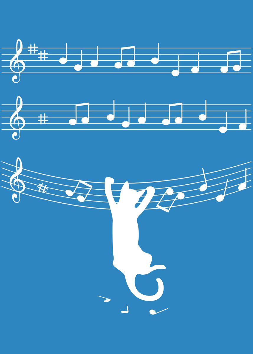 'When Cats Make Music' Poster by MrColorUp | Displate