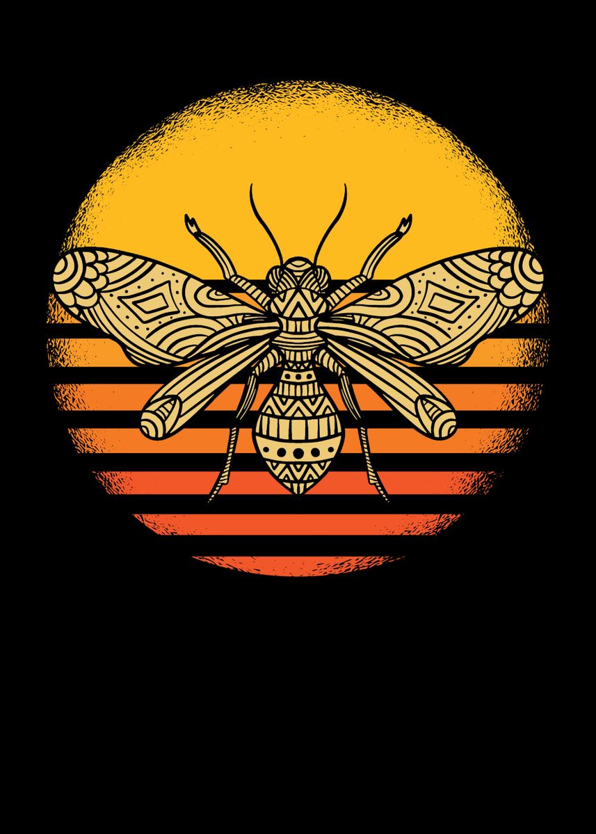 'Vintage Bee' Poster by Shiva121 | Displate