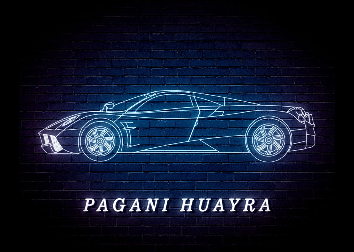 'Pagani Huayra' Poster by Black Iris | Displate