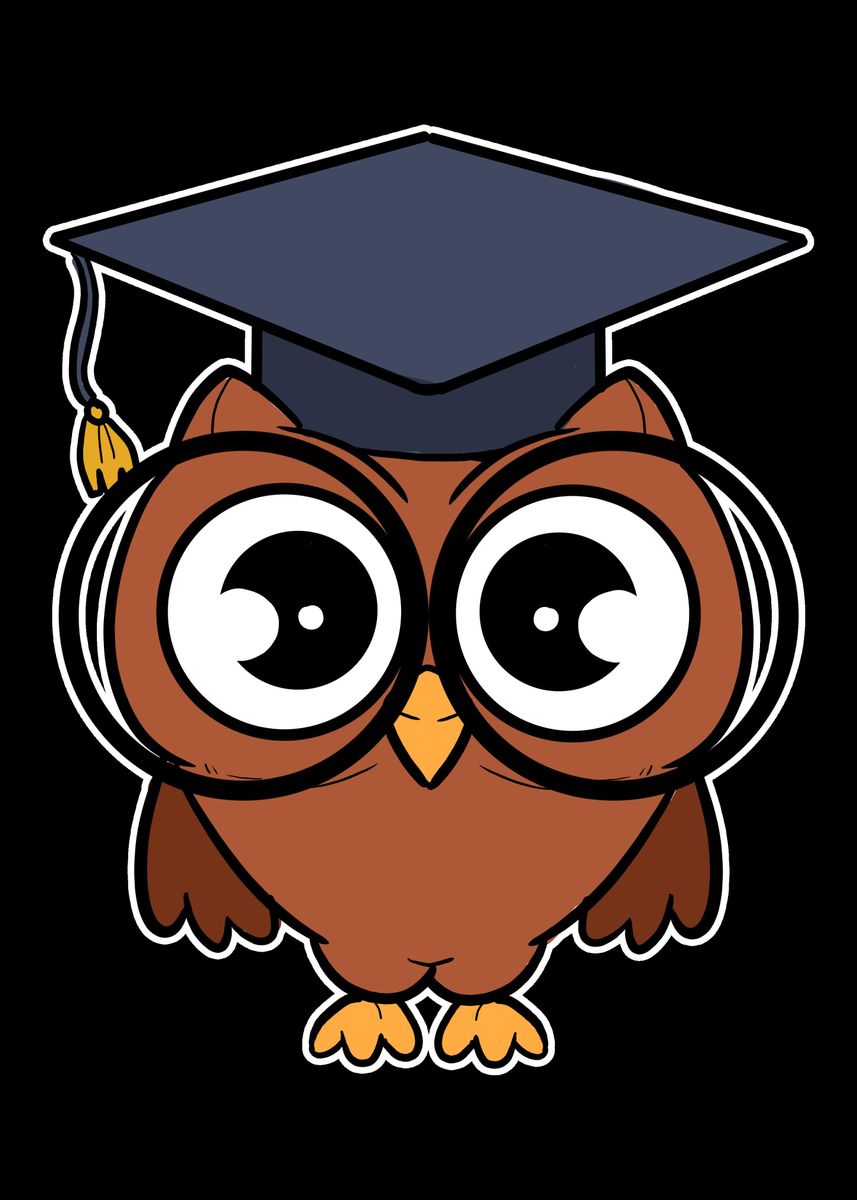 'Owl Smart Graduation Owl O' Poster, picture, metal print, paint by ...