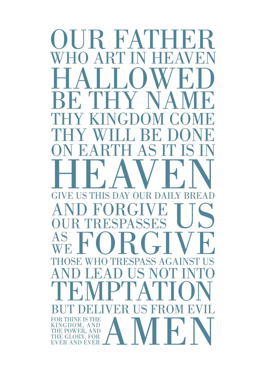'The Lords Prayer ' Poster, picture, metal print, paint by Georgina ...
