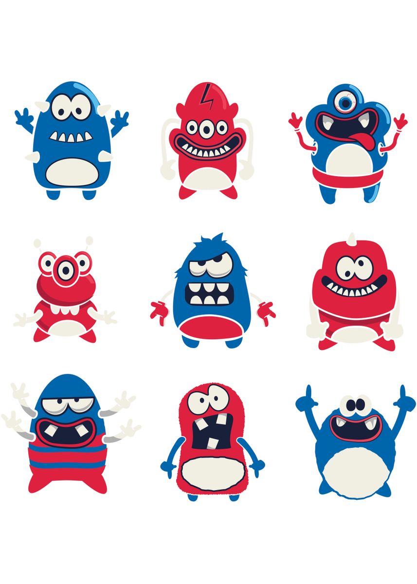 'Angry Monster' Poster, picture, metal print, paint by MisterGoose ...