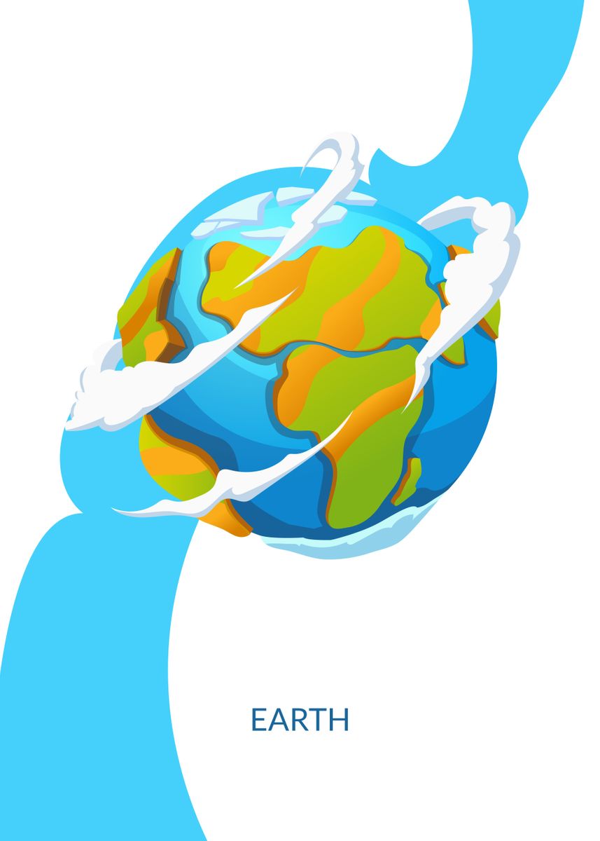 'Cartoon Earth' Poster by maystudio | Displate