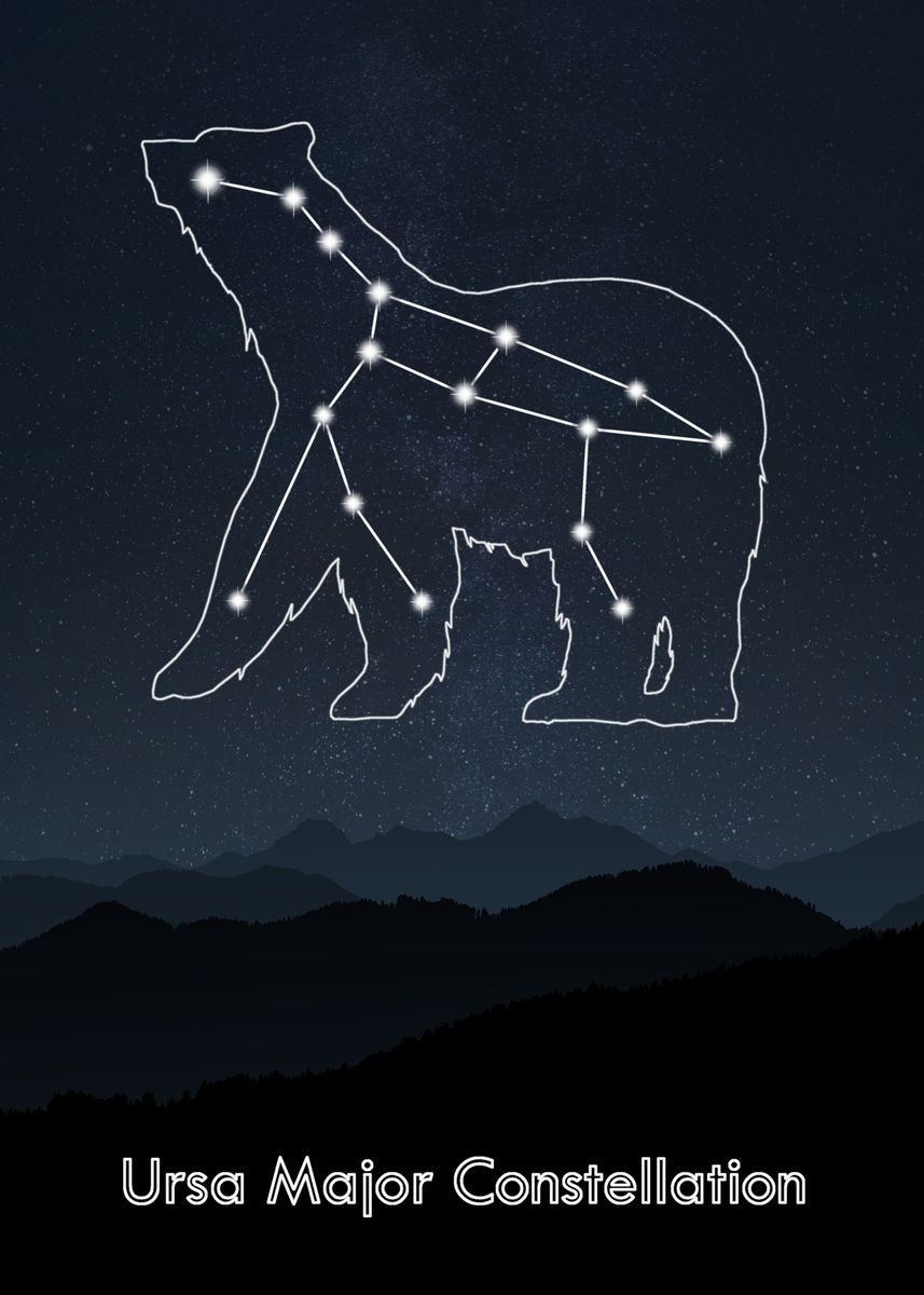 'Ursa Constellation' Poster, picture, metal print, paint by HEMERSON ...